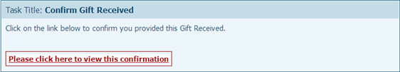 Confirm a Gift Received Request